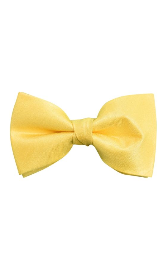 Dobell Yellow Dupion Bow Tie | Dobell