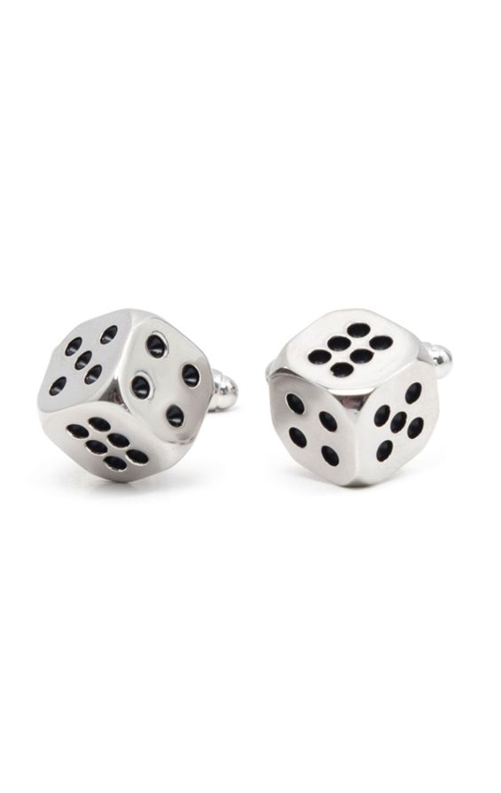 Silver Style Dice Cufflinks by Dobell | Dobell