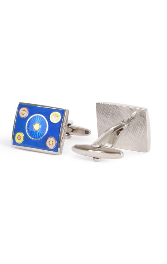 Blue Funky Circles Cufflinks | Dobell