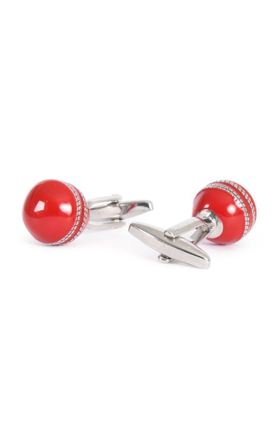 Red Cricket Ball Cufflinks | Dobell