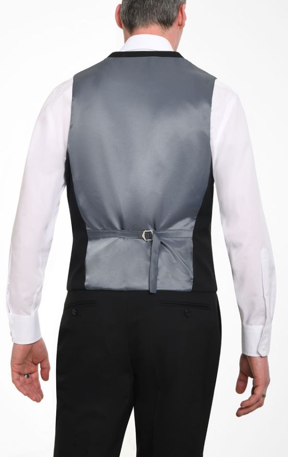Dobell Black Slim Fit Waistcoat | Dobell