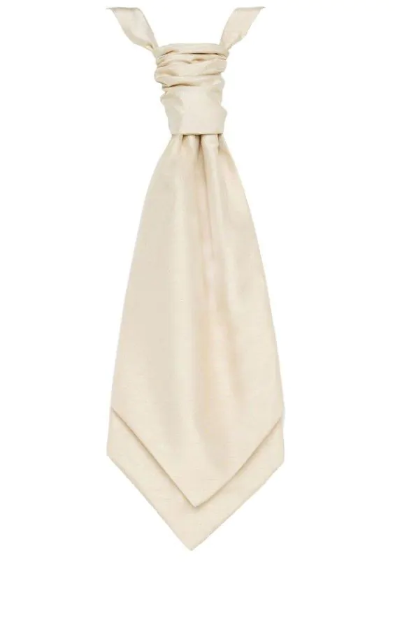 Dobell Gold Dupion Cravat (Pre-Tied & Hand Tied) | Dobell