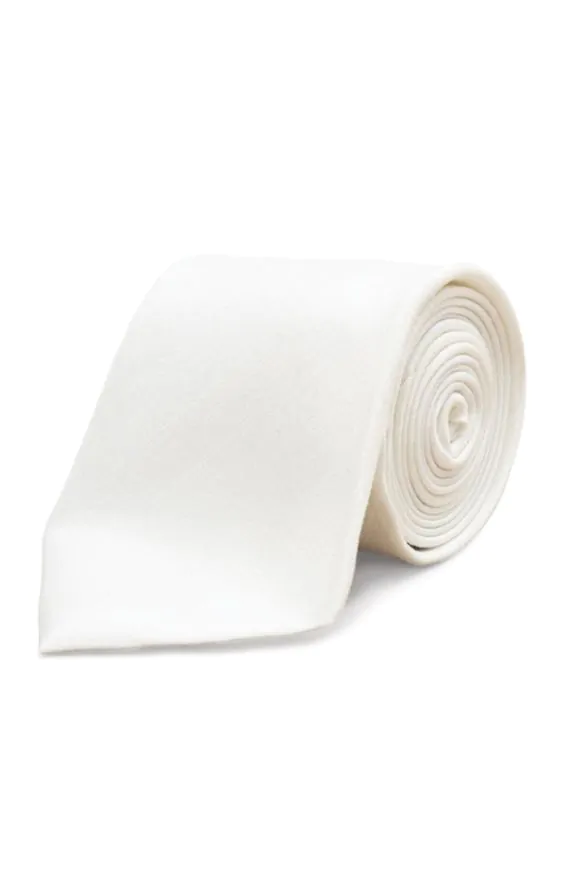 Dobell Ivory Dupion Tie | Dobell