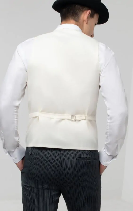 Luxury 100% Wool Gold/Buff Double Breasted Morning Suit Waistcoat | Dobell