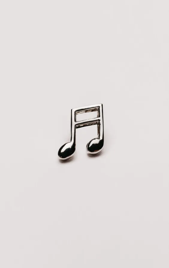 Dobell Silver Coloured Music Note Lapel Badge | Dobell