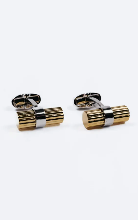 Gold and Silver Coloured Solid Bar Cufflinks | Dobell