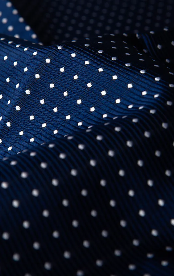 Blue with White Dot Handkerchief | Dobell