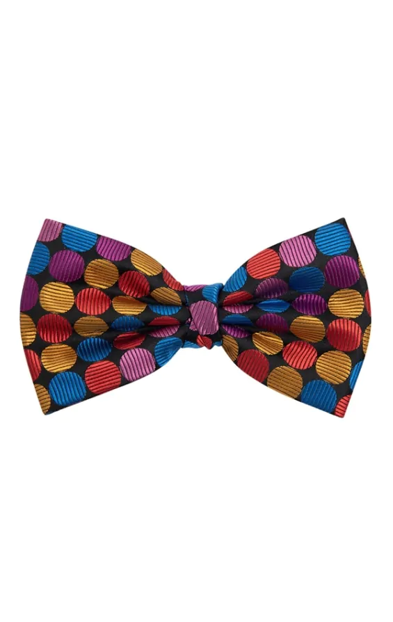 Dobell Multi Coloured Spot Bow Tie Dobell