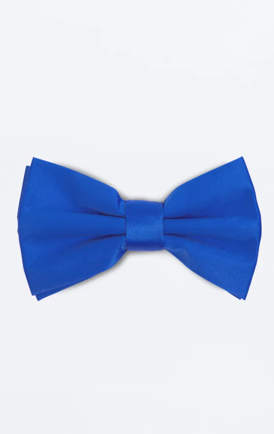 Pre-Tied Blue Poly Bow Tie | Dobell