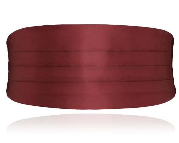 Burgundy Cummerbund & Pre-Tied Bow Tie Set | Dobell