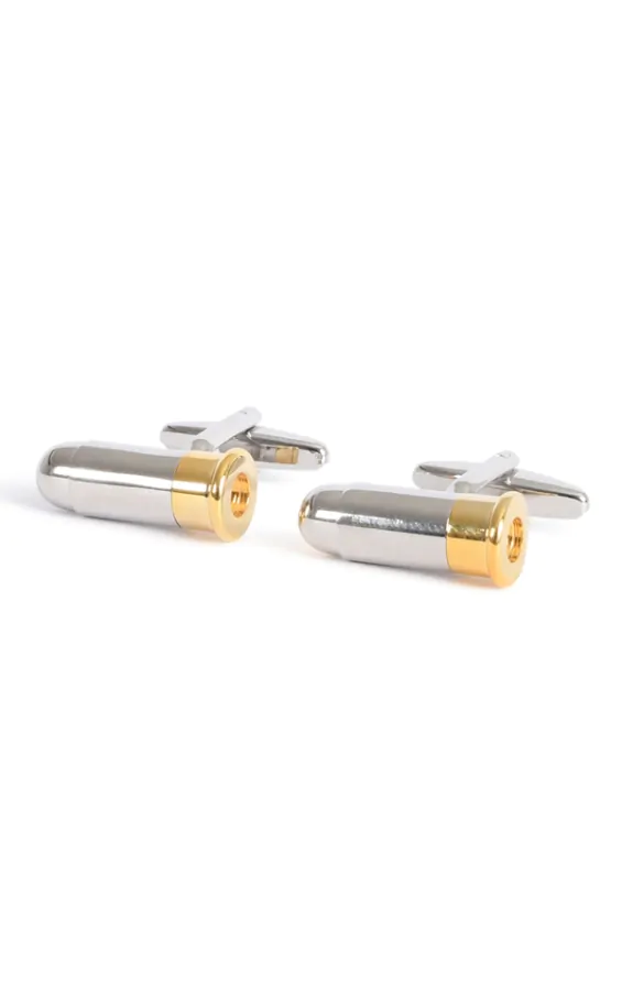 Two-Tone Bullet Cufflinks | Dobell