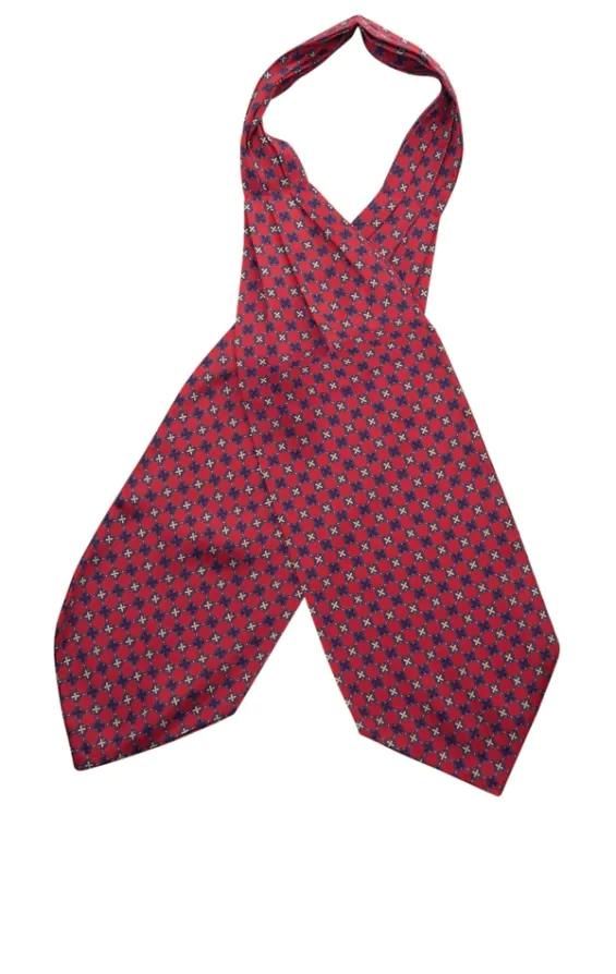 Daywear Cravat with Small Red Pattern | Dobell