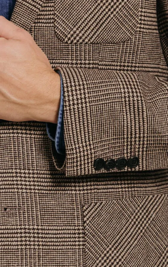 Brown Prince of Wales Tweed Jacket | Dobell