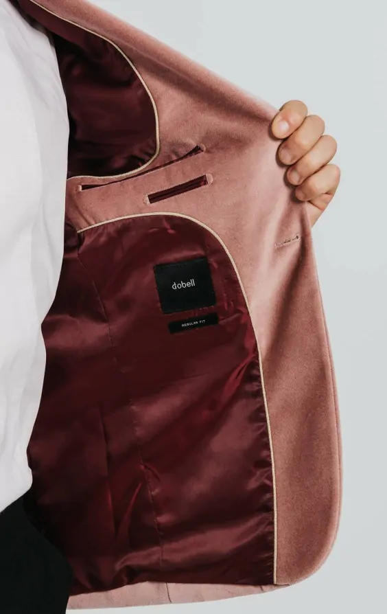 Blush Pink Velvet Jacket | Dobell