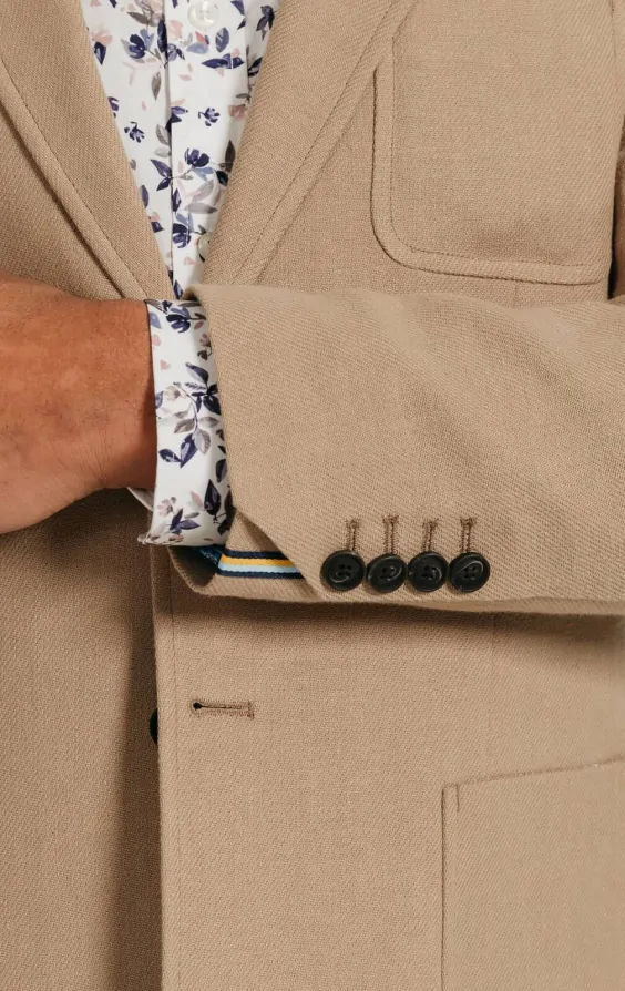 Tan Linen Twill Jacket | Dobell