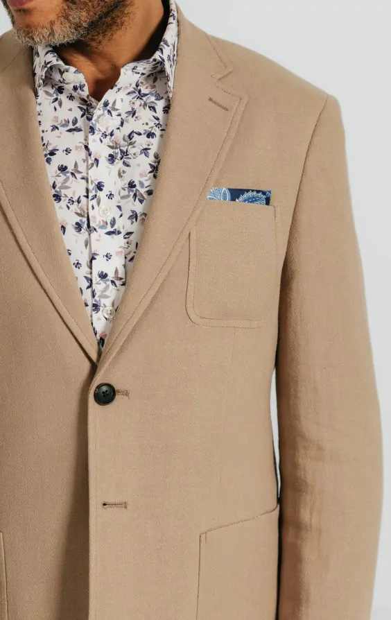Tan Linen Twill Jacket | Dobell