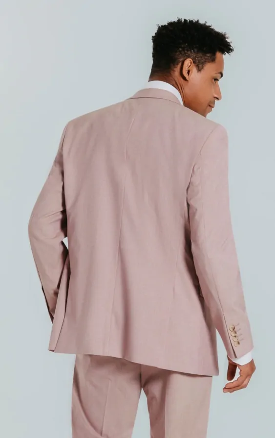 Dusty Pink Suit Jacket with Peak Lapel | Dobell