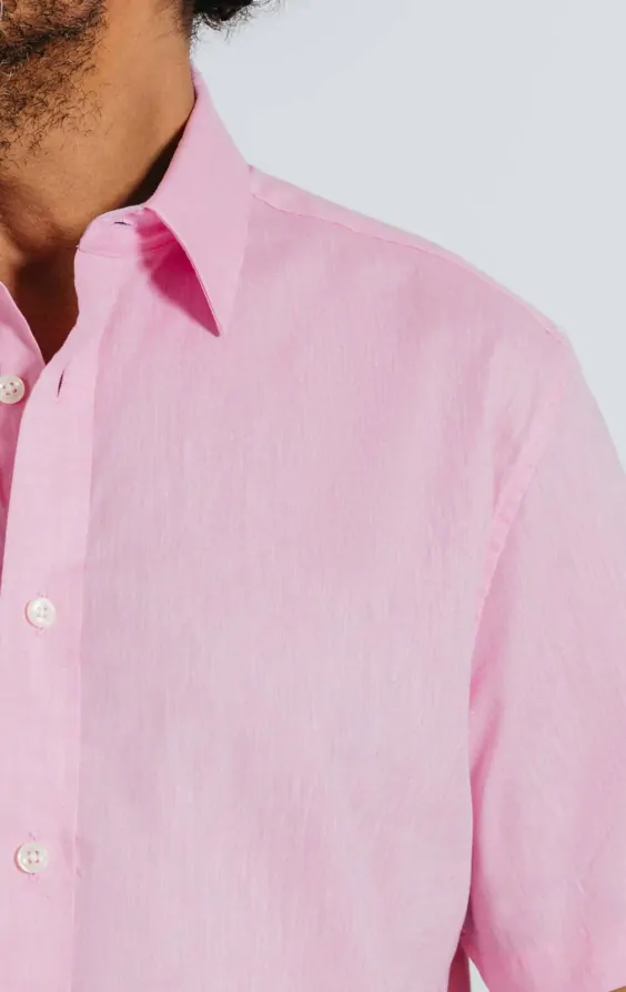 Pink Linen Shirt | Dobell