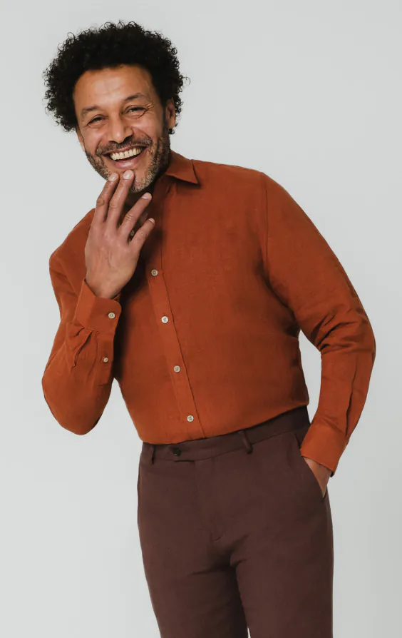 Rust Linen Shirt | Dobell