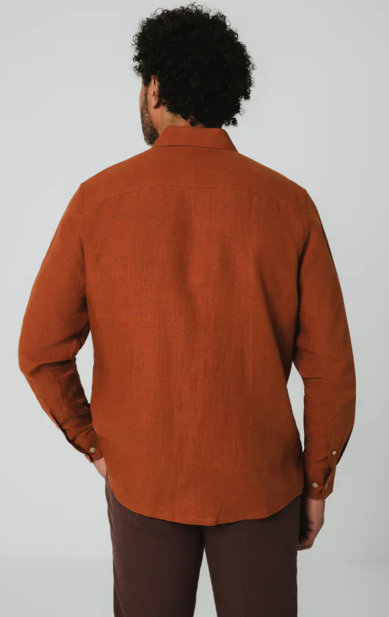 Rust Linen Shirt | Dobell