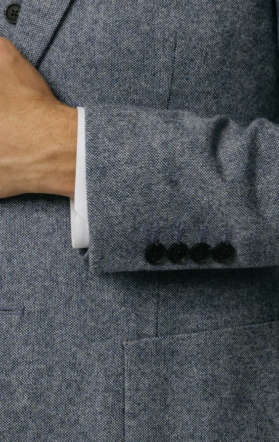 Blue Donegal Tweed 3 Piece Suit | Dobell