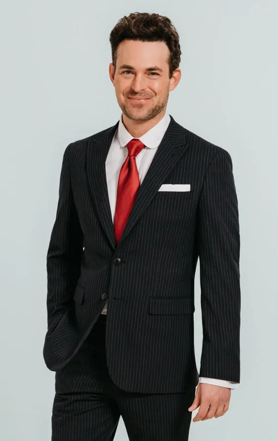 Chalk stripe suit store