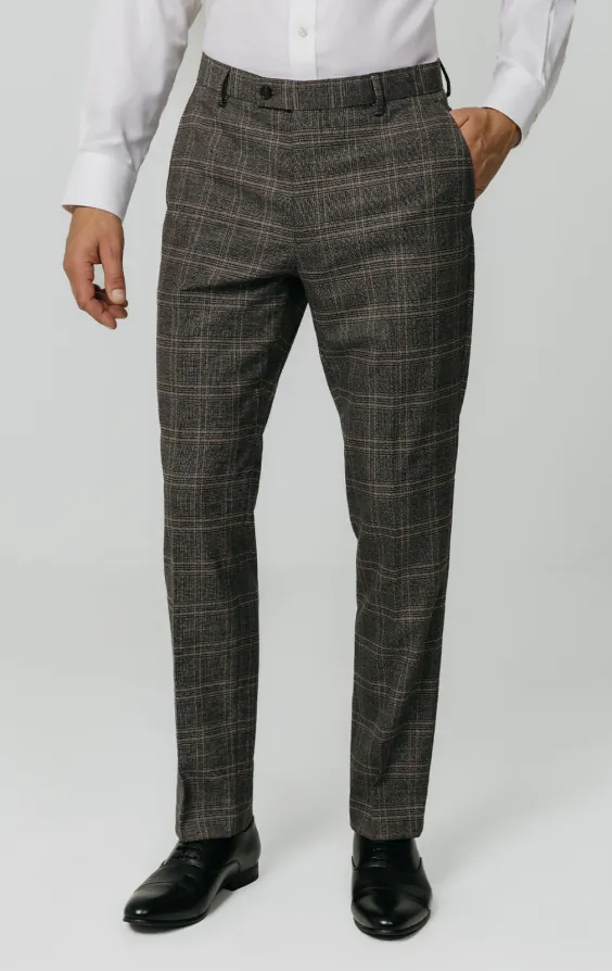 Brown Check Suit | Dobell