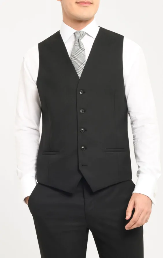 Dobell Black Waistcoat | Dobell