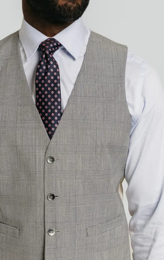 Heirloom Heritage Grey Check Waistcoat | Dobell