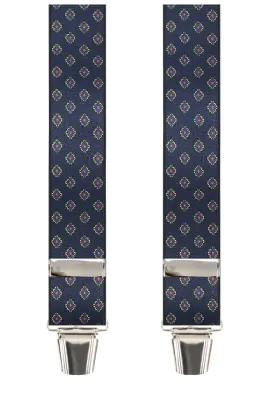 Navy Diamond Pattern Braces | Dobell
