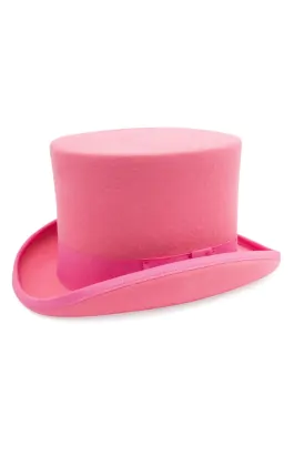 Dobell Pink 100% Wool Classic Top Hat | Dobell