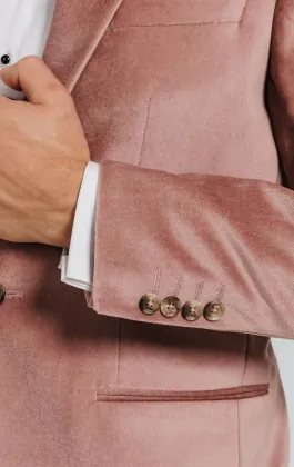 Blush Pink Velvet Jacket | Dobell