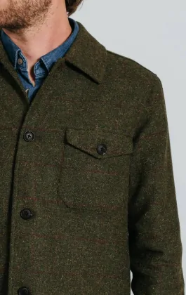 Green Windowpane Check Tweed Jacket | Dobell
