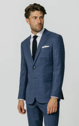 Blue Check Suit | Dobell