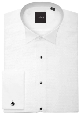 Wing Collar, Marcella Front, White Dress Shirt by Dobell | Dobell