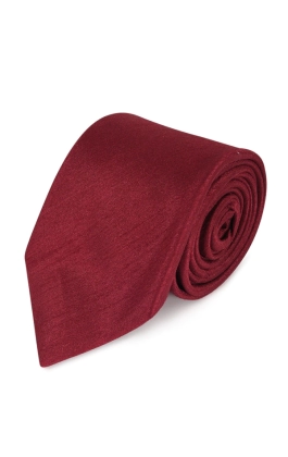 Dobell Burgundy Dupion Tie | Dobell