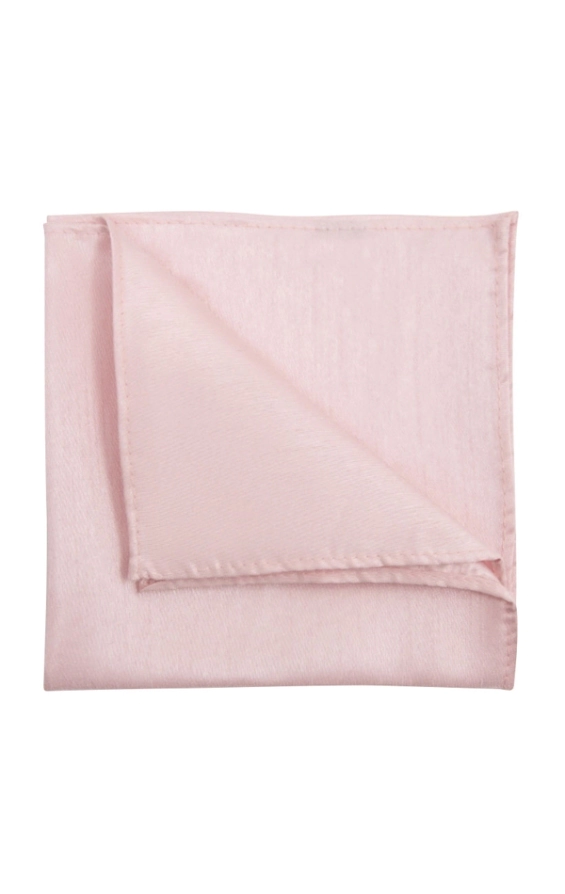 Dobell Light Pink Dupion Handkerchief | Dobell