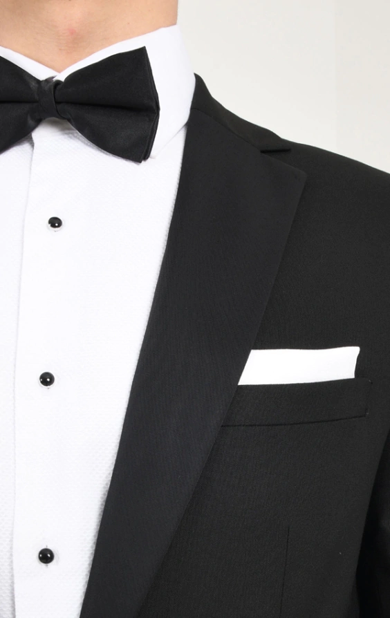 Black Slim-Fit Tuxedo with Notch Lapel | Dobell