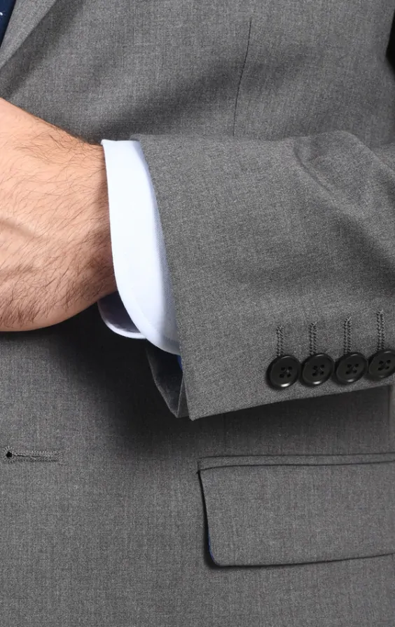 Dobell Grey Slim Fit 3 Piece Suit | Dobell